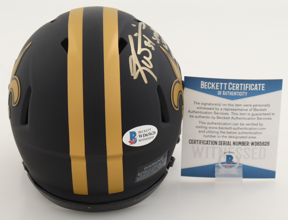 Ricky Williams Signed Saints Eclipse Alternate Speed Mini Helmet ...