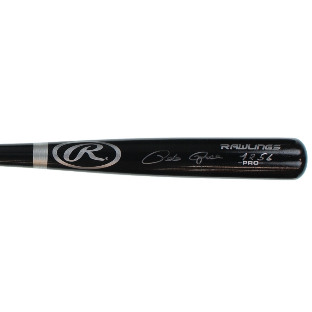 Pete Rose Signed Rawlings Pro Baseball Bat Inscribed "4256" (Beckett ...