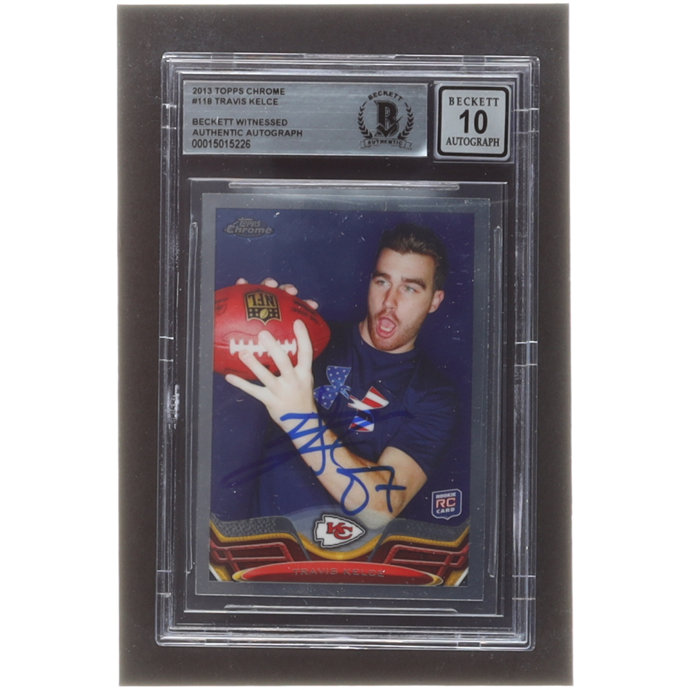Travis Kelce Signed 2013 Topps Chrome #118 RC (BGS) | Pristine Auction