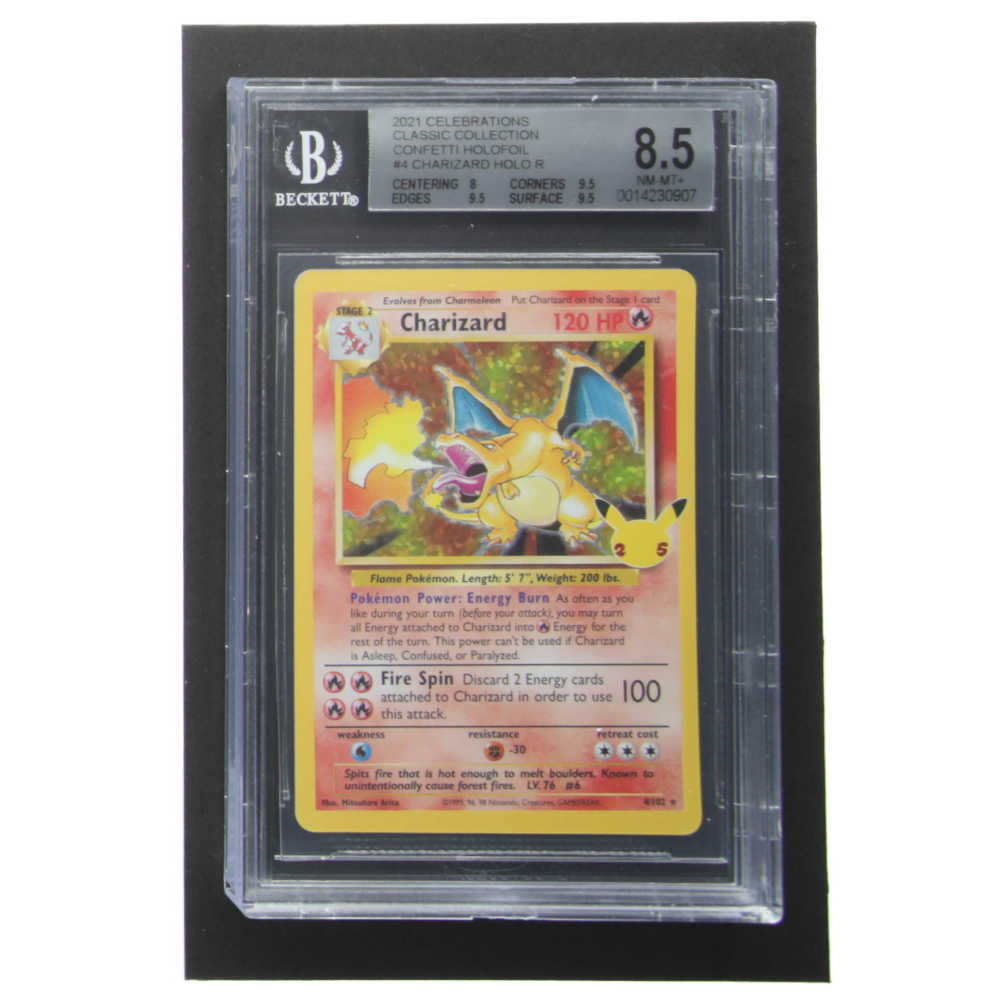 Charizard 2021 Pokemon Celebrations Classic Collection #4 Confetti Holo ...