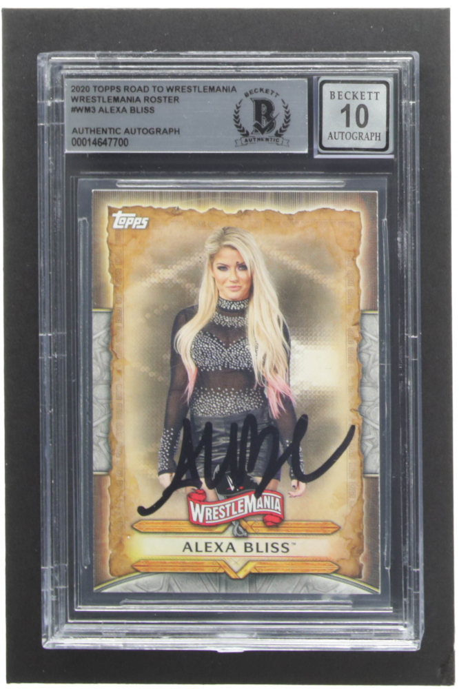 Alexa Bliss Signed 2020 Topps WWE Road to WrestleMania WrestleMania ...