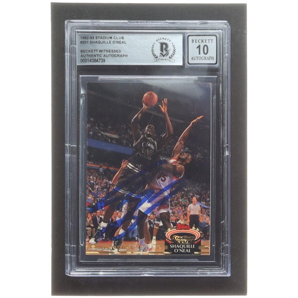 Shaquille O'Neal Signed 1992-93 Stadium Club #201 MC (BGS Encapsulated ...