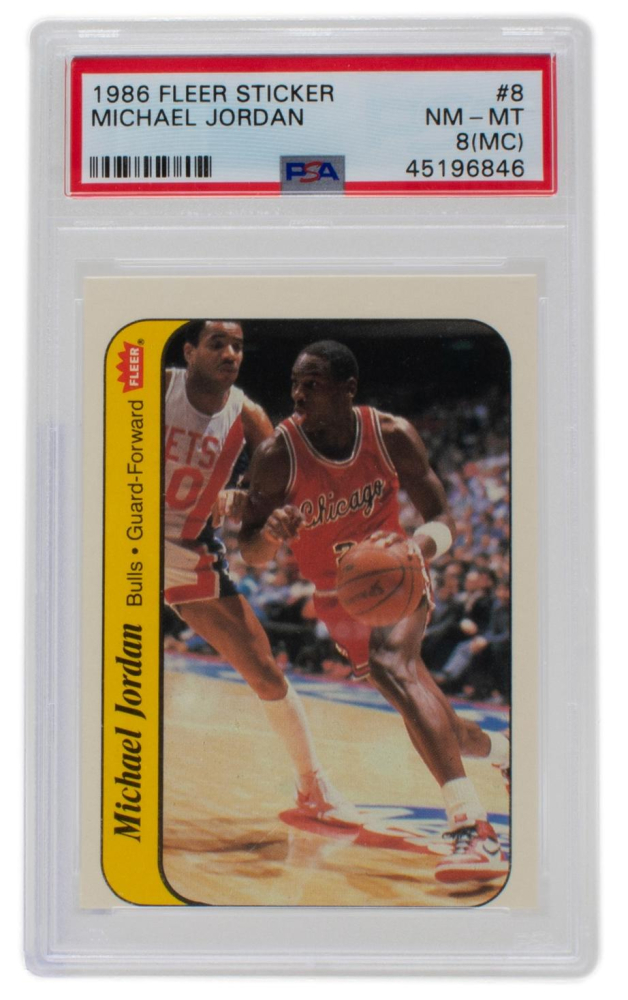 Michael Jordan 1986-87 Fleer Stickers #8 (PSA 8)(MC) | Pristine Auction
