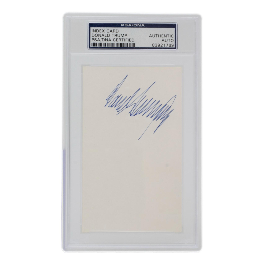Donald Trump Signed Slabbed Cut (PSA) | Pristine Auction