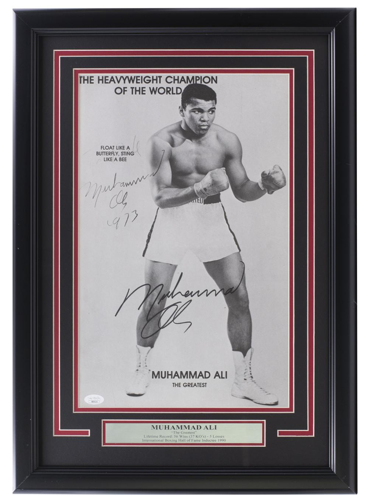 Muhammad Ali Signed Custom Framed Photo Display (JSA) | Pristine Auction