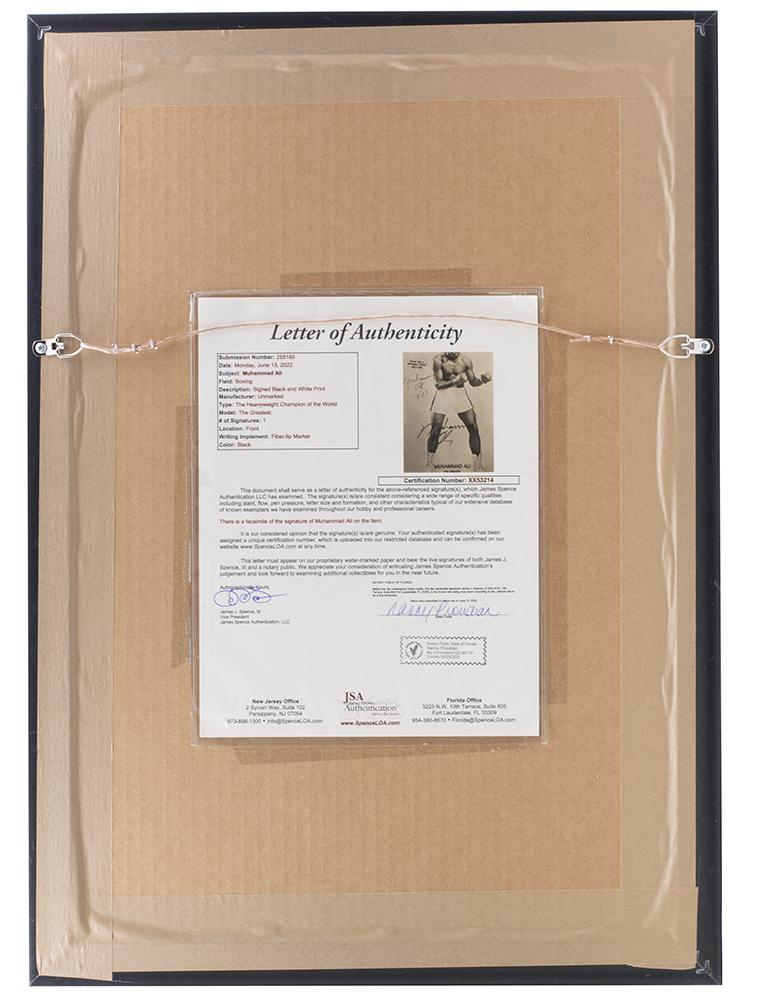 Muhammad Ali Signed Custom Framed Photo Display (JSA) | Pristine Auction