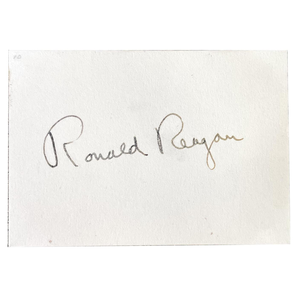 Ronald Reagan Signed Cut (JSA) | Pristine Auction