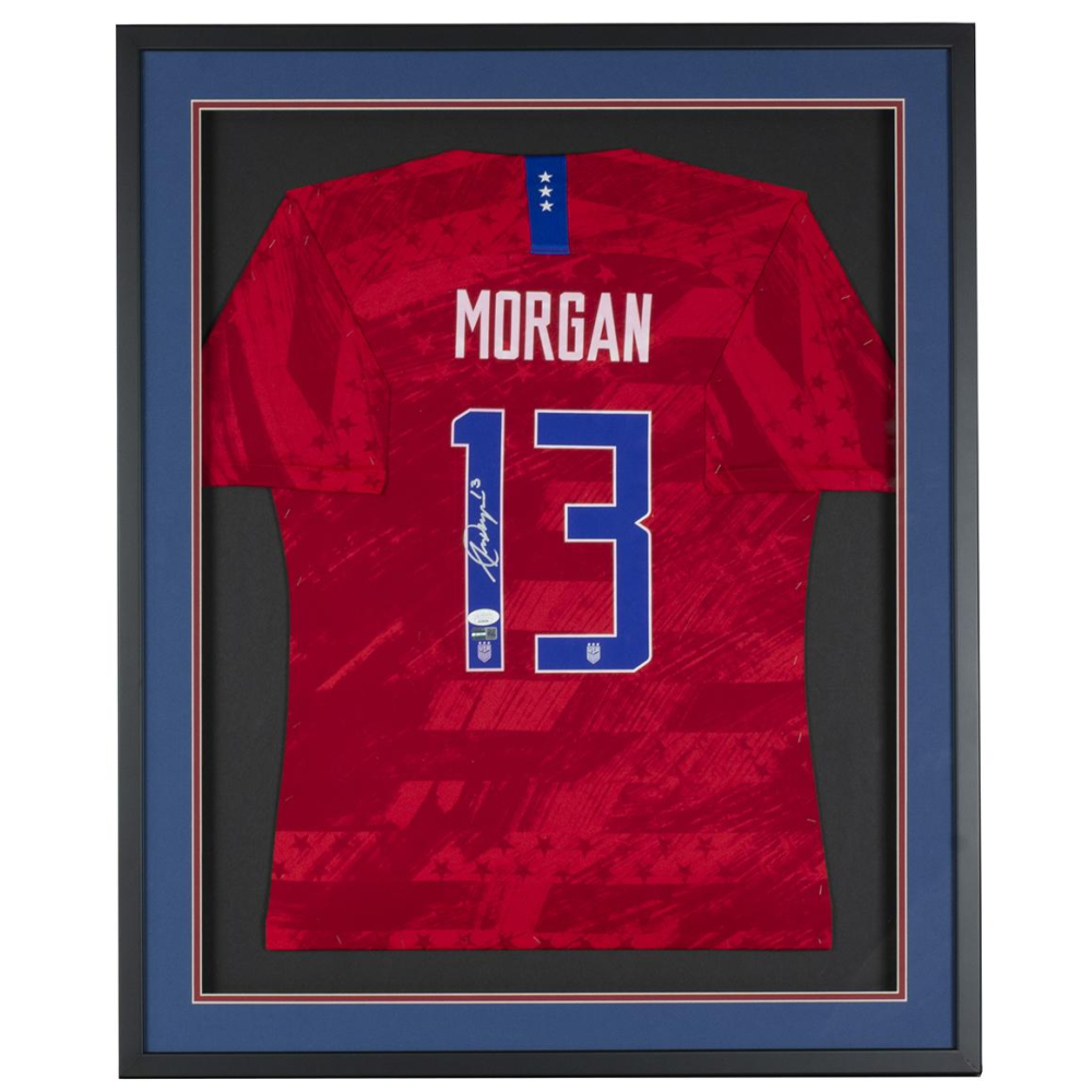Alex Morgan Signed 32x36 Custom Framed Nike Jersey Display (JSA ...