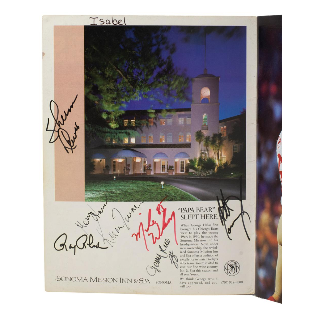 1985 San Francisco 49ers Program Signed by (26) with Joe Montana, Jerry ...