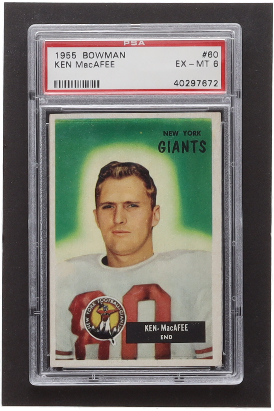 Ken MacAfee 1955 Bowman #60 RC (PSA 6) | Pristine Auction