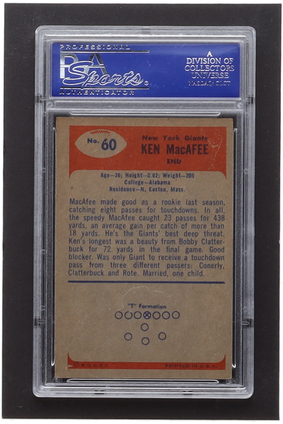 Ken MacAfee 1955 Bowman #60 RC (PSA 6) | Pristine Auction