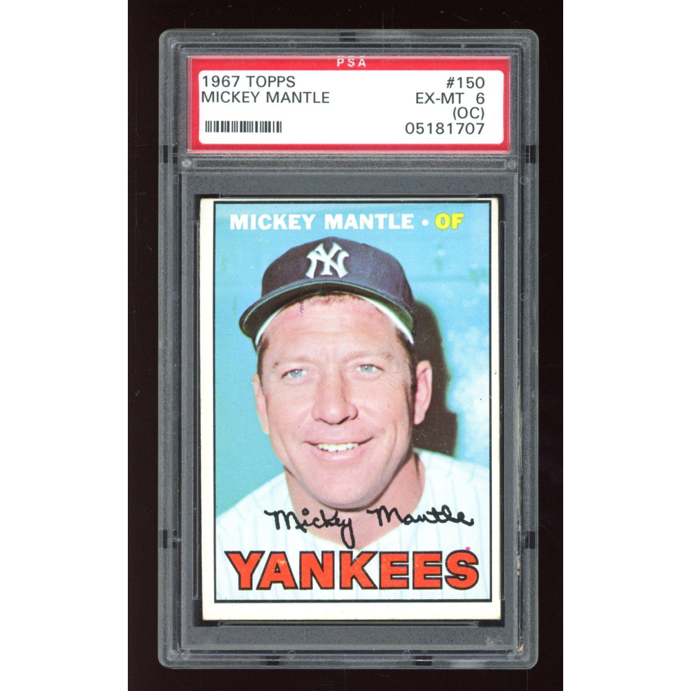 Mickey Mantle 1967 Topps #150 (PSA 6)(OC) | Pristine Auction