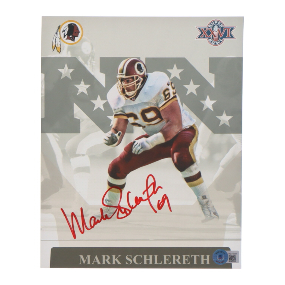 Mark Schlereth Signed Redskins 8x10 Photo (Beckett) | Pristine Auction