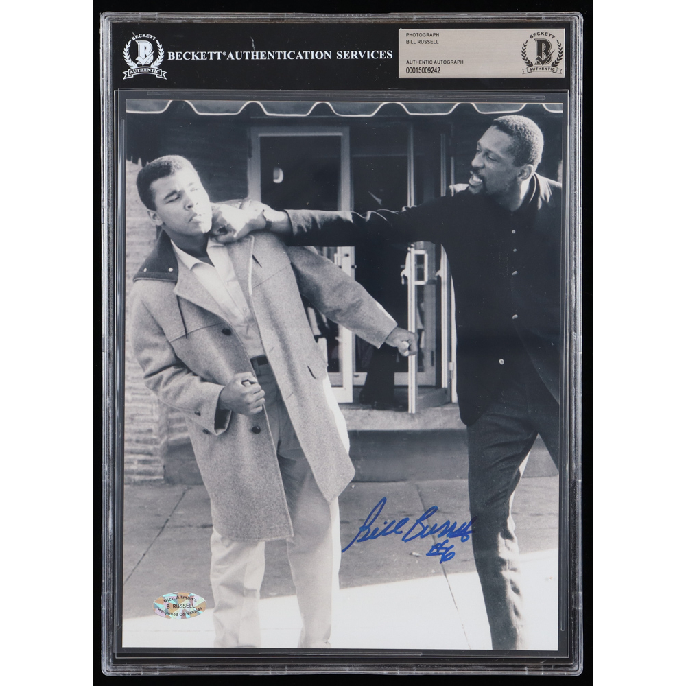 Bill Russell Signed Celtics 8x10 Photo with Muhammad Ali Inscribed "#6 ...