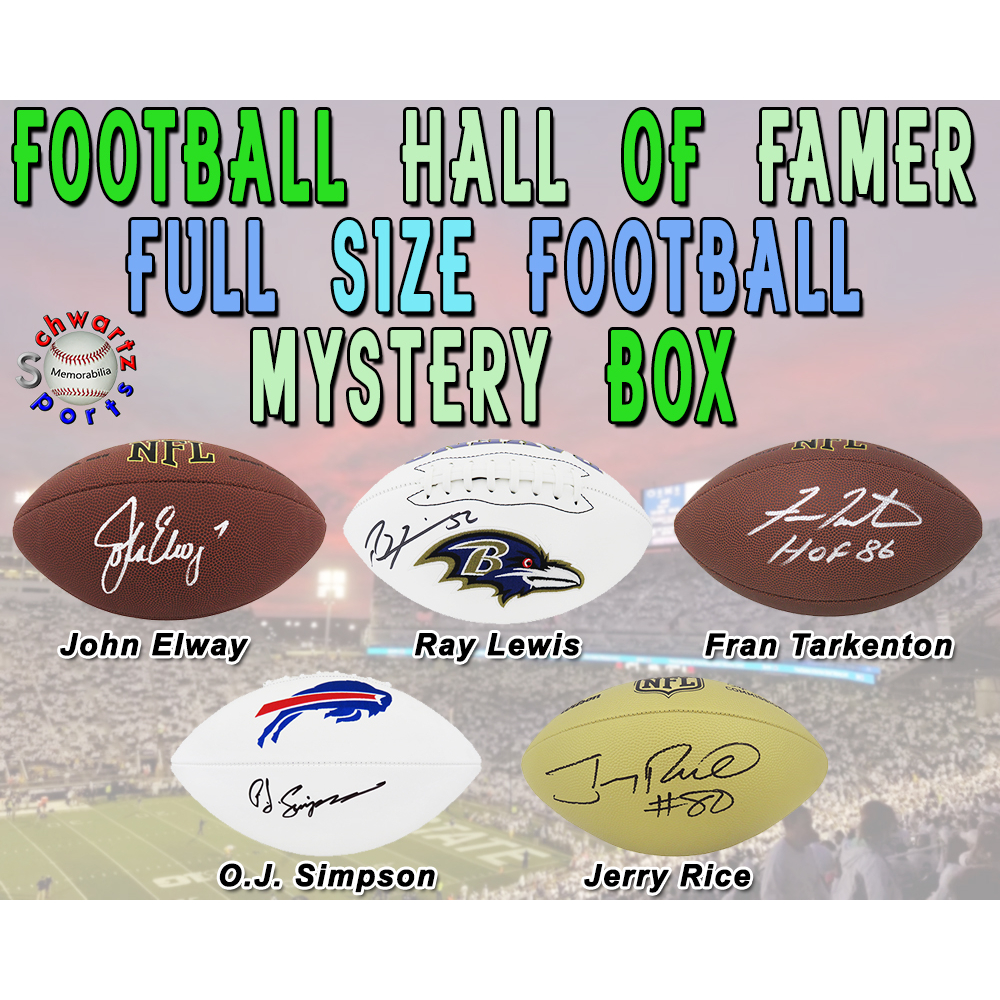 Schwartz Sports Football HALL OF FAMER Signed Full Size Football ...