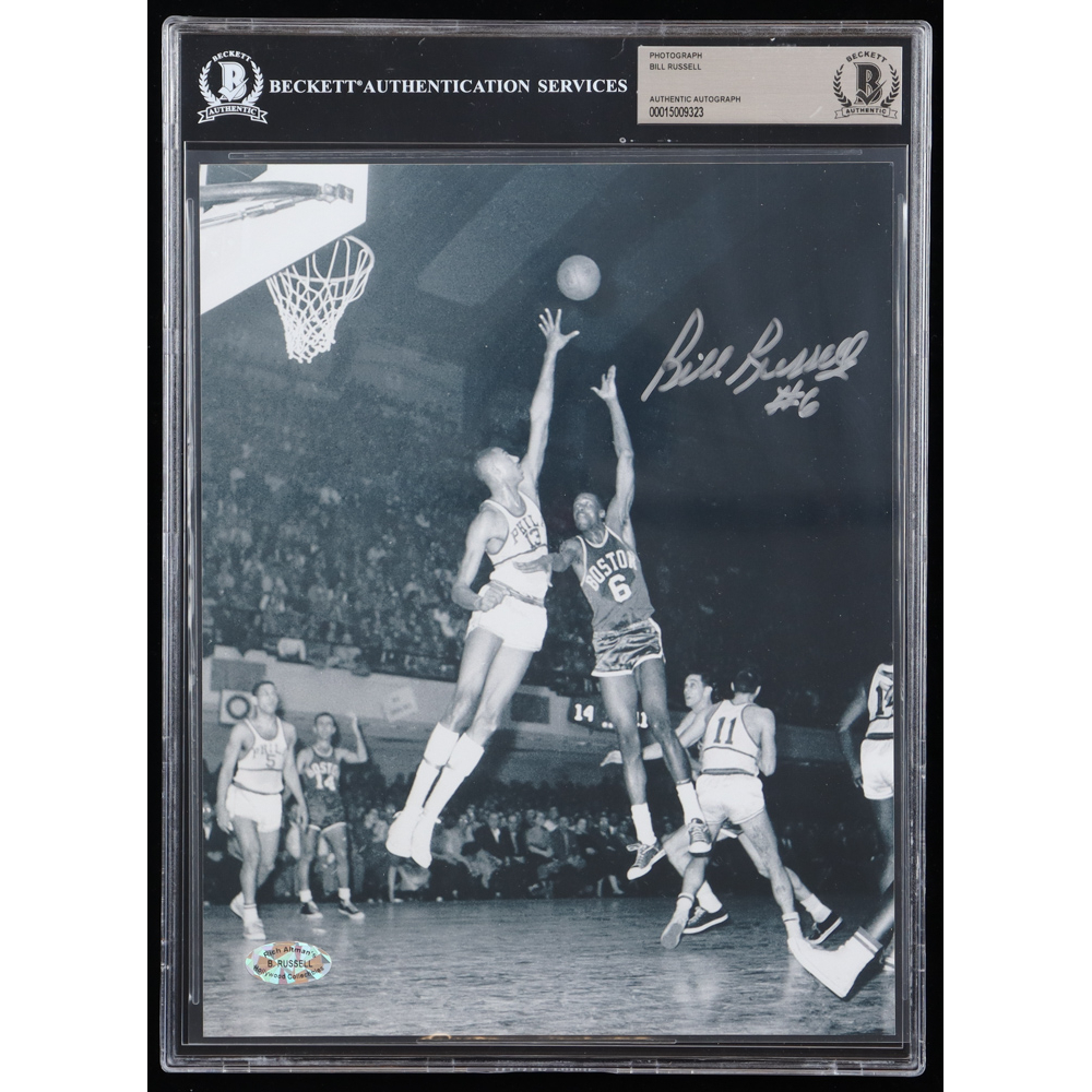 Bill Russell Signed Celtics 8x10 Photo Inscribed "#6" (Beckett ...