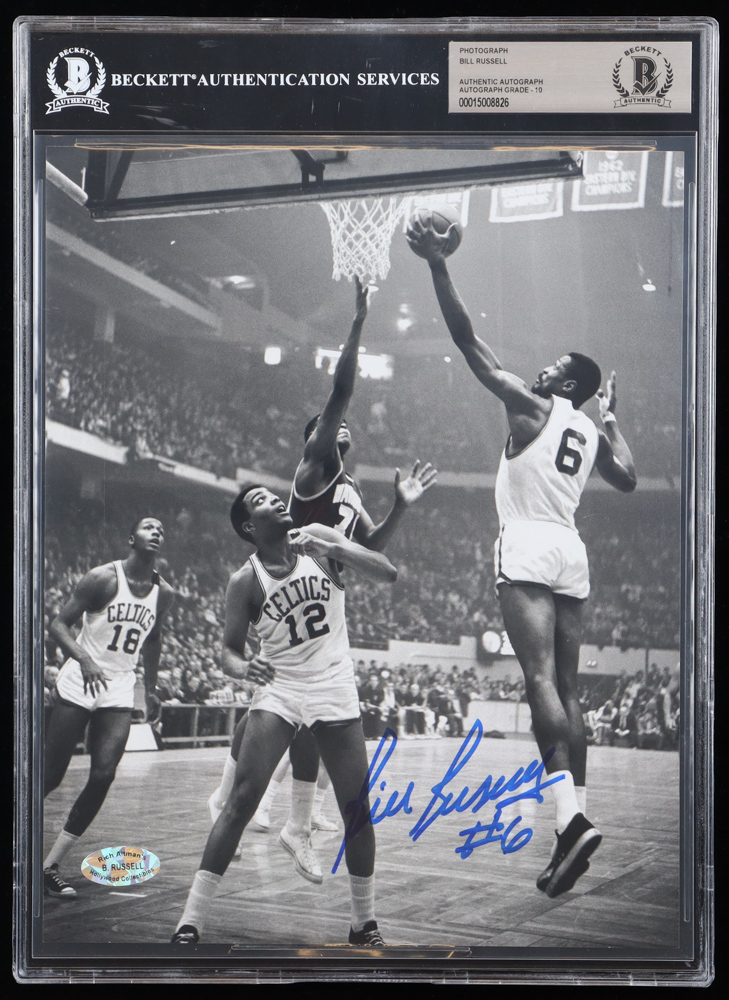 Bill Russell Signed Celtics 8x10 Photo Inscribed "#6" (Beckett ...