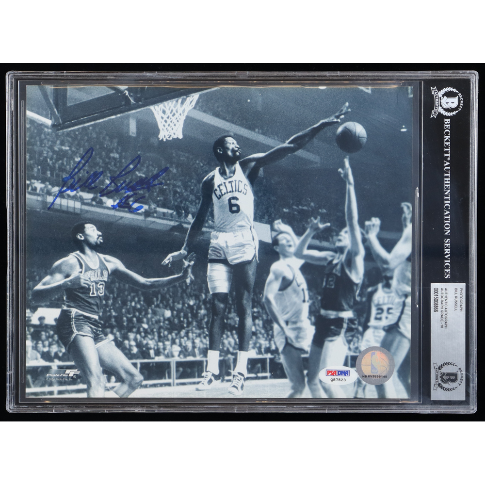 Bill Russell Signed Celtics 8x10 Photo Inscribed "#6" (Beckett ...