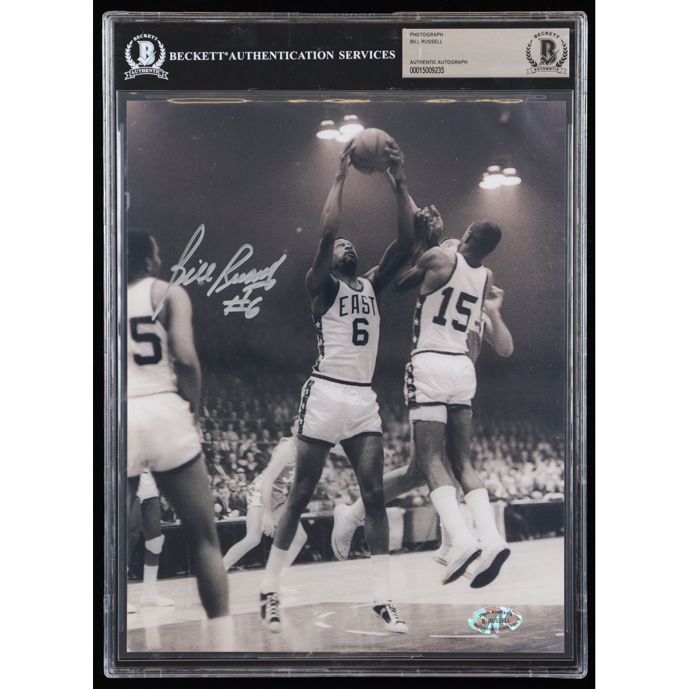 Bill Russell Signed Celtics NBA All-Star Game 8x10 Photo Inscribed "#6 ...
