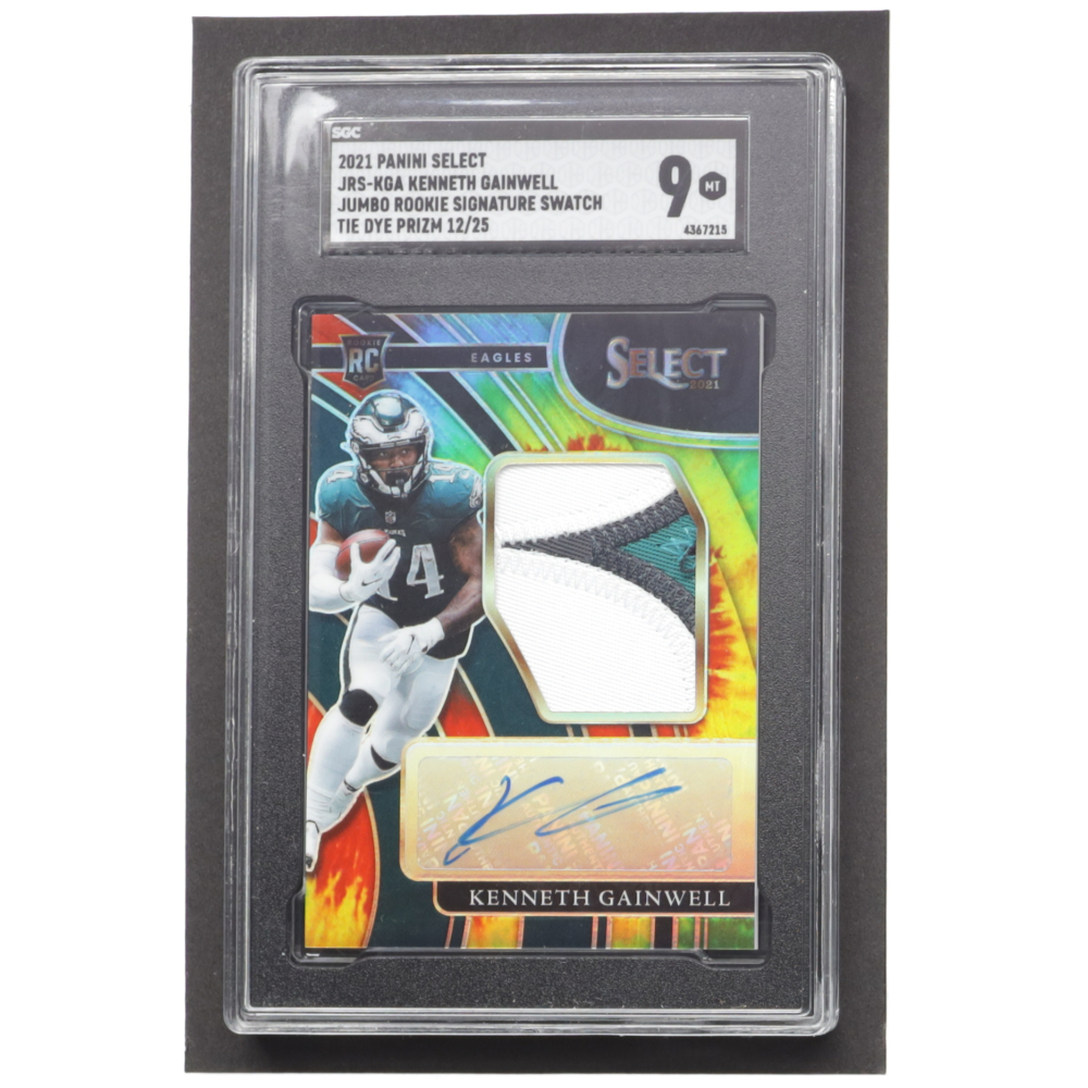 Kenneth Gainwell 2021 Select Jumbo Rookie Signature Swatches Prizm Tie ...