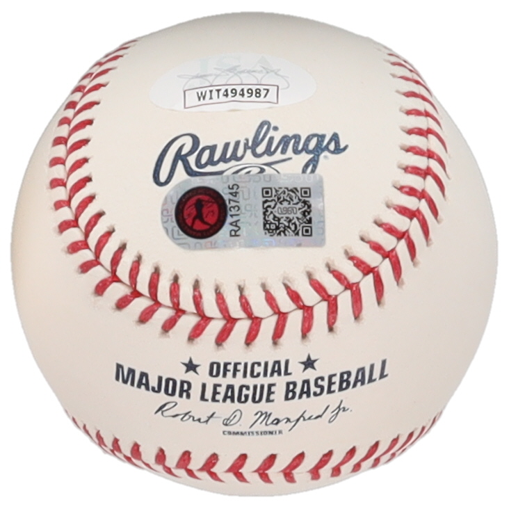 Ronald Acuna Jr Signed Braves 150th Anniversary OML Baseball Inscribed ...