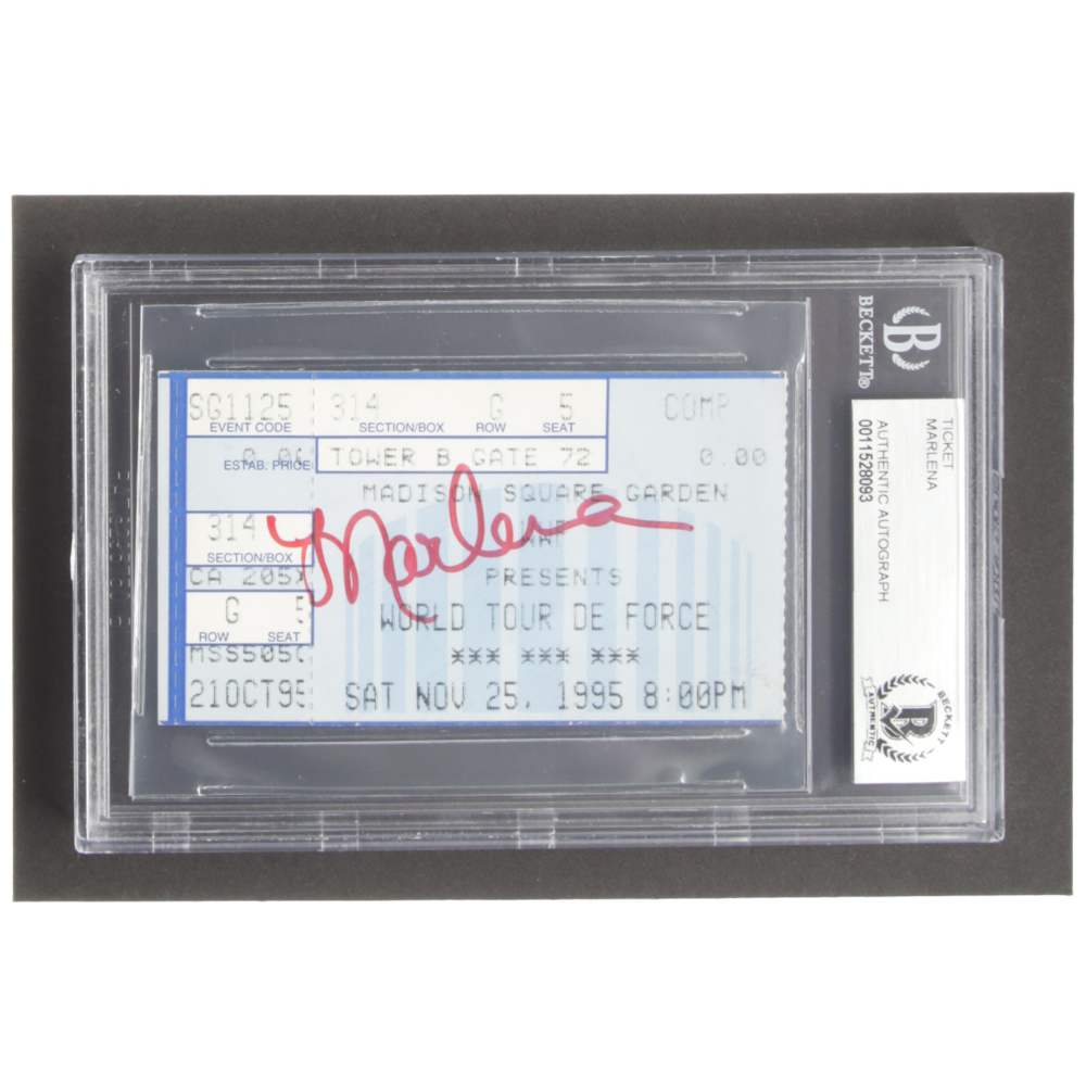 Marlena Signed 1995 WWF Ticket Stub (BGS) | Pristine Auction