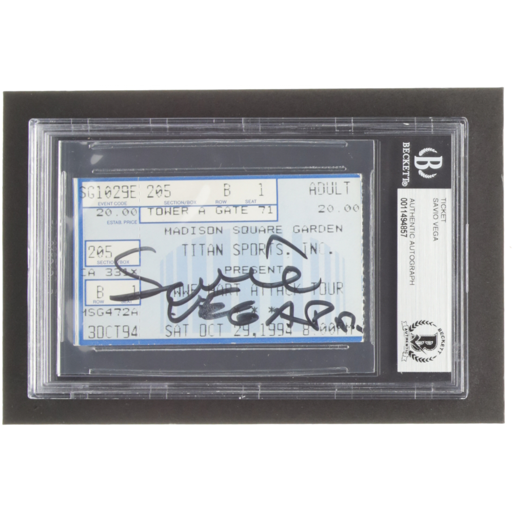 Savio Vega Signed 1994 WWF Ticket Stub (BGS) | Pristine Auction