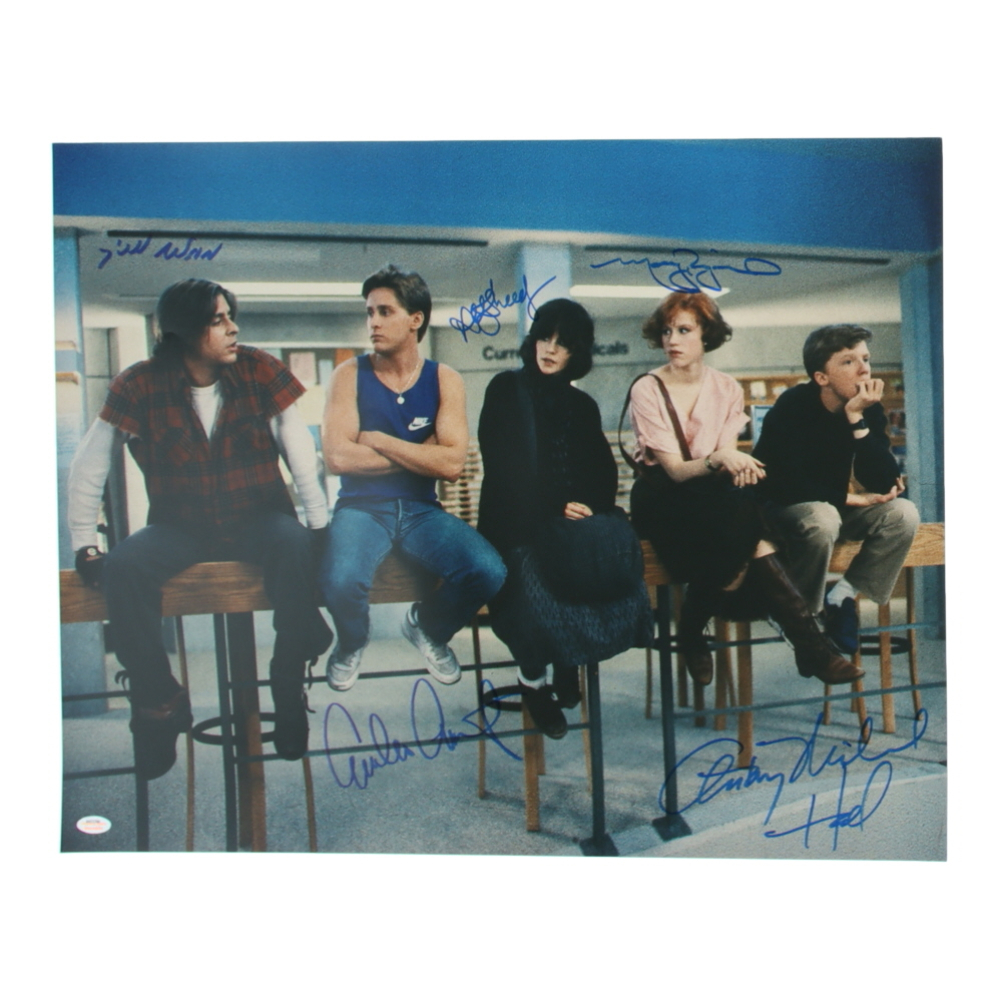 "The Breakfast Club" 16x20 Photo Cast-Signed by (5) with Emilio Estevez ...