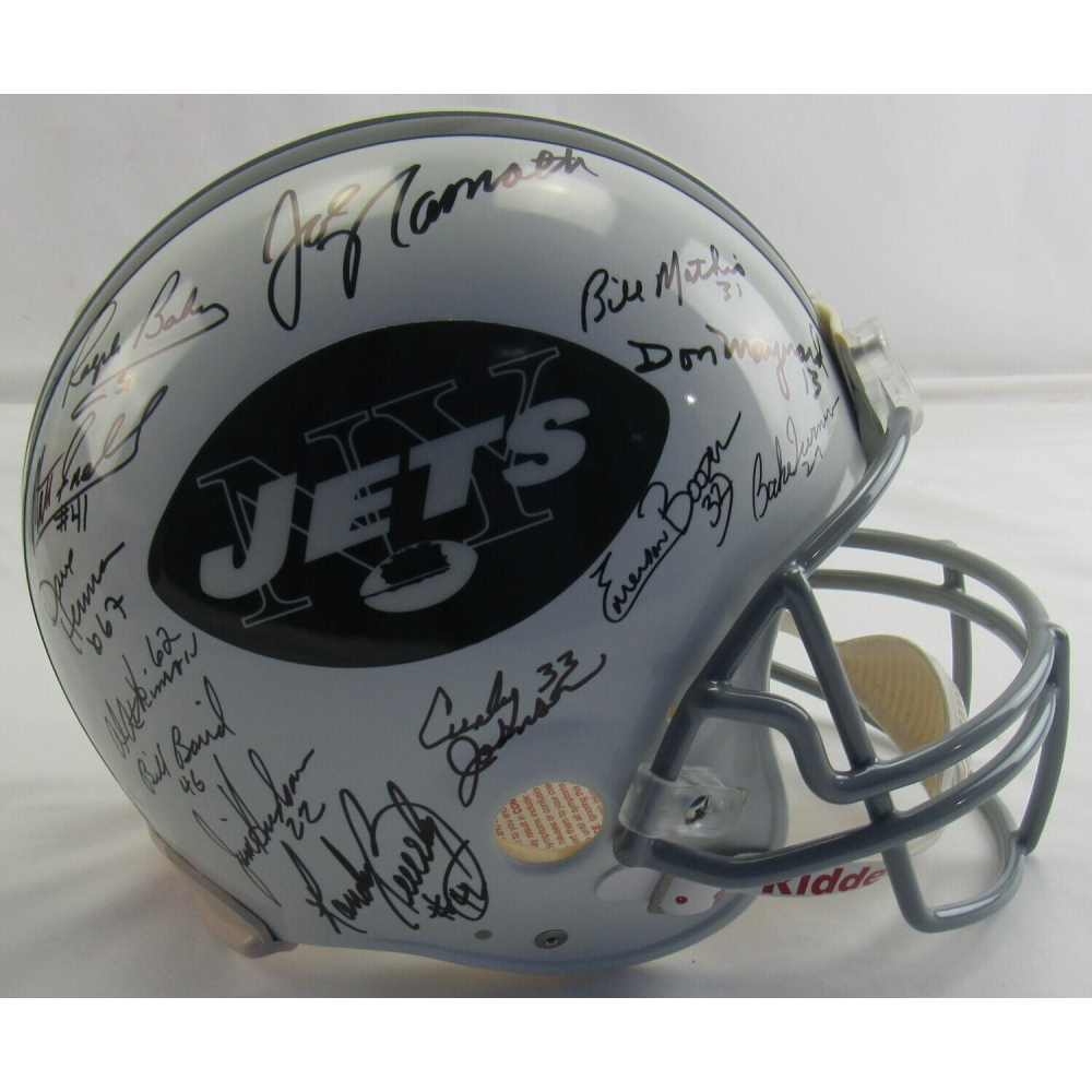 1969 Jets Full Size Authentic On-Field Helmet Hand Signed By (26) With ...
