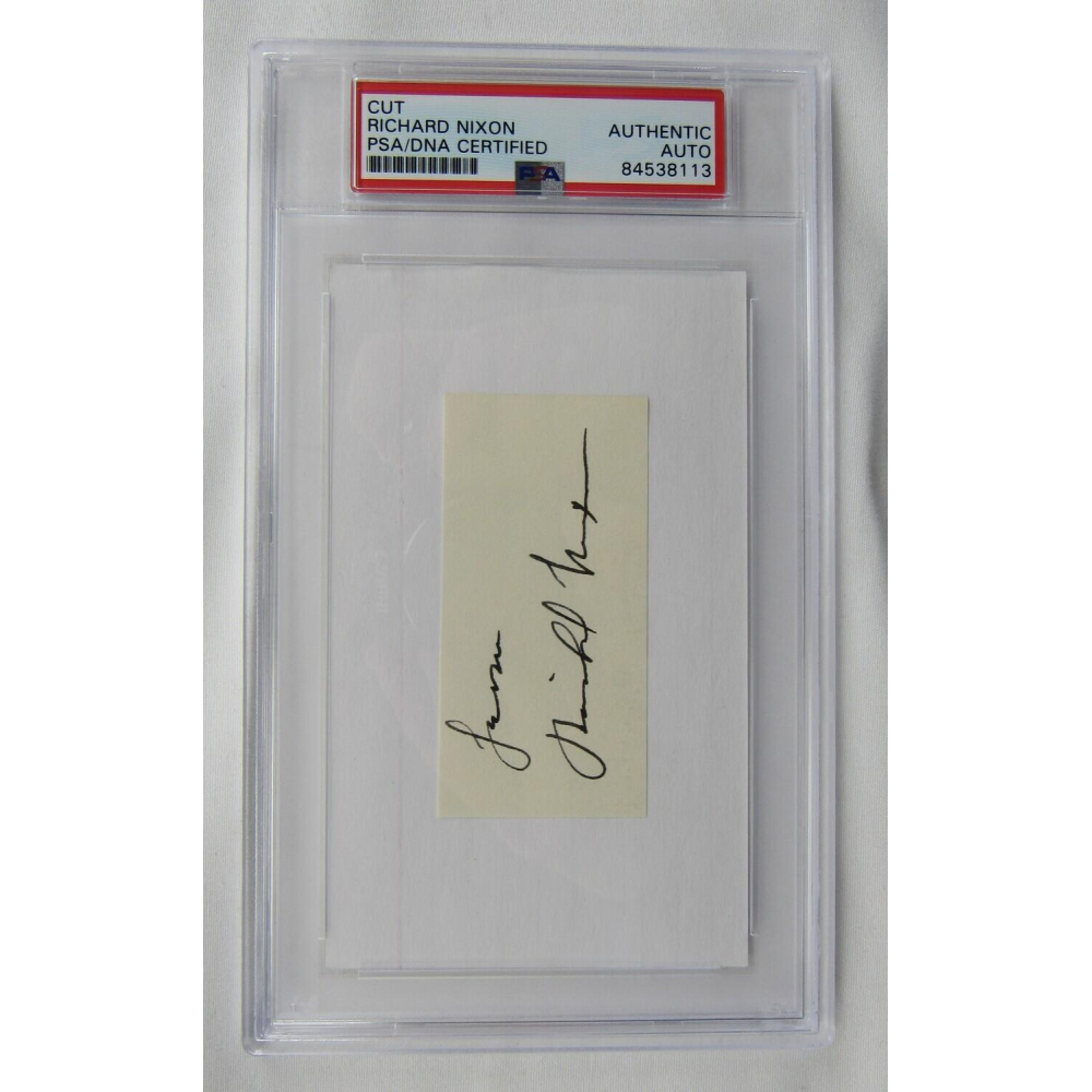 Richard Nixon Signed Cut Inscribed "From" (PSA) | Pristine Auction