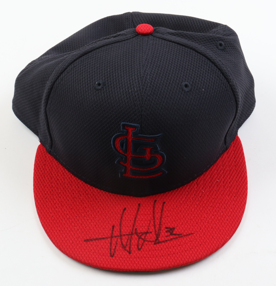 Matt Adams Signed Cardinals Logo Fitted Hat (Beckett) | Pristine Auction