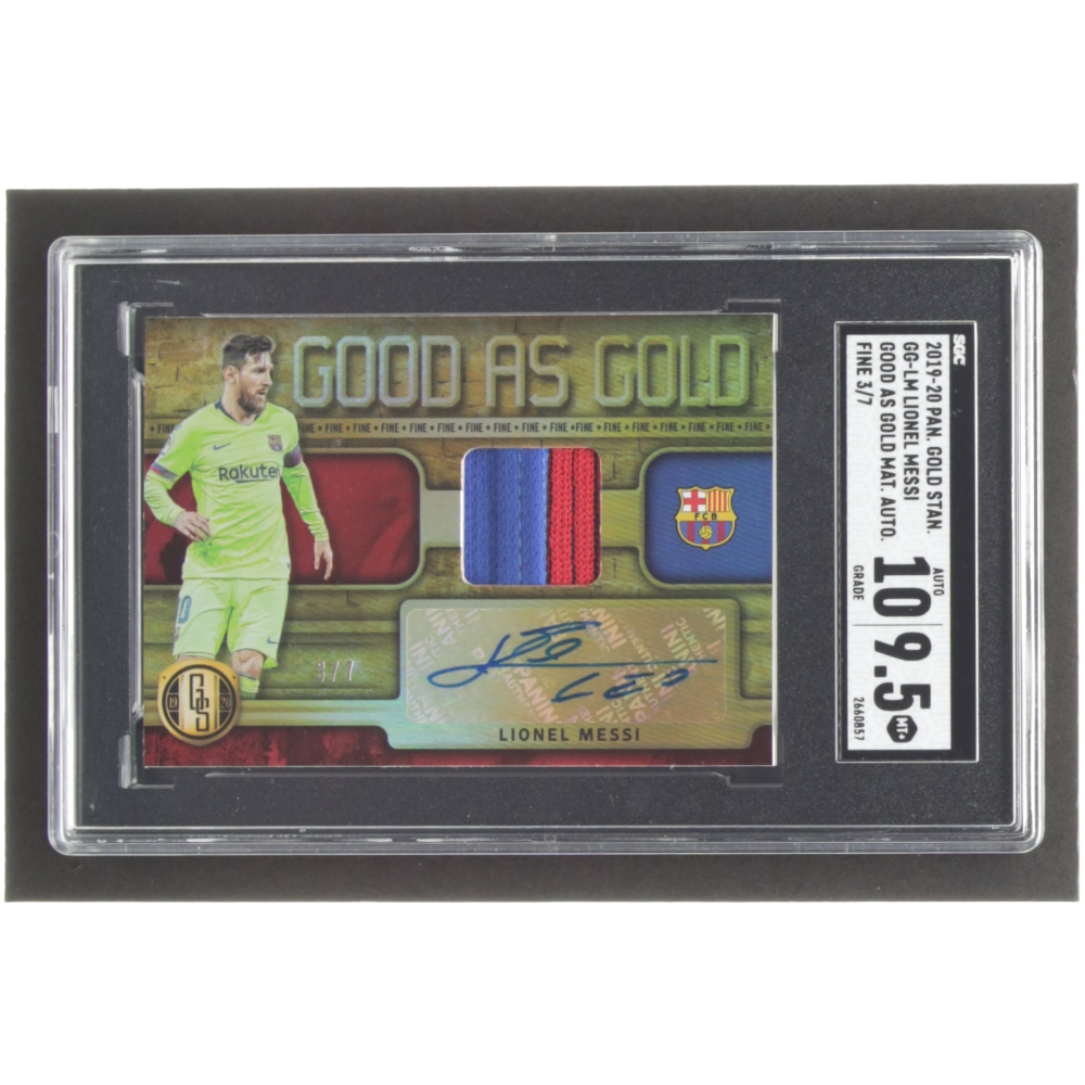 Lionel Messi 2019-20 Panini FIFA Gold Standard Good as Gold Autographed ...