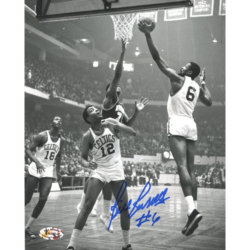 Bill Russell Signed Celtics 8x10 Photo Inscribed "#6" (Russell Hologram ...