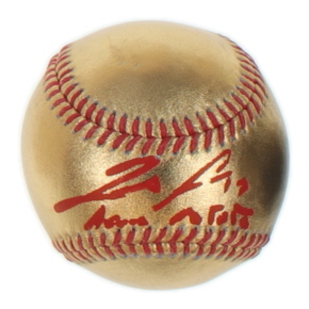 Ronald Acuna Jr. Signed 24kt Gold OML Baseball Inscribed "Acuna Matata ...