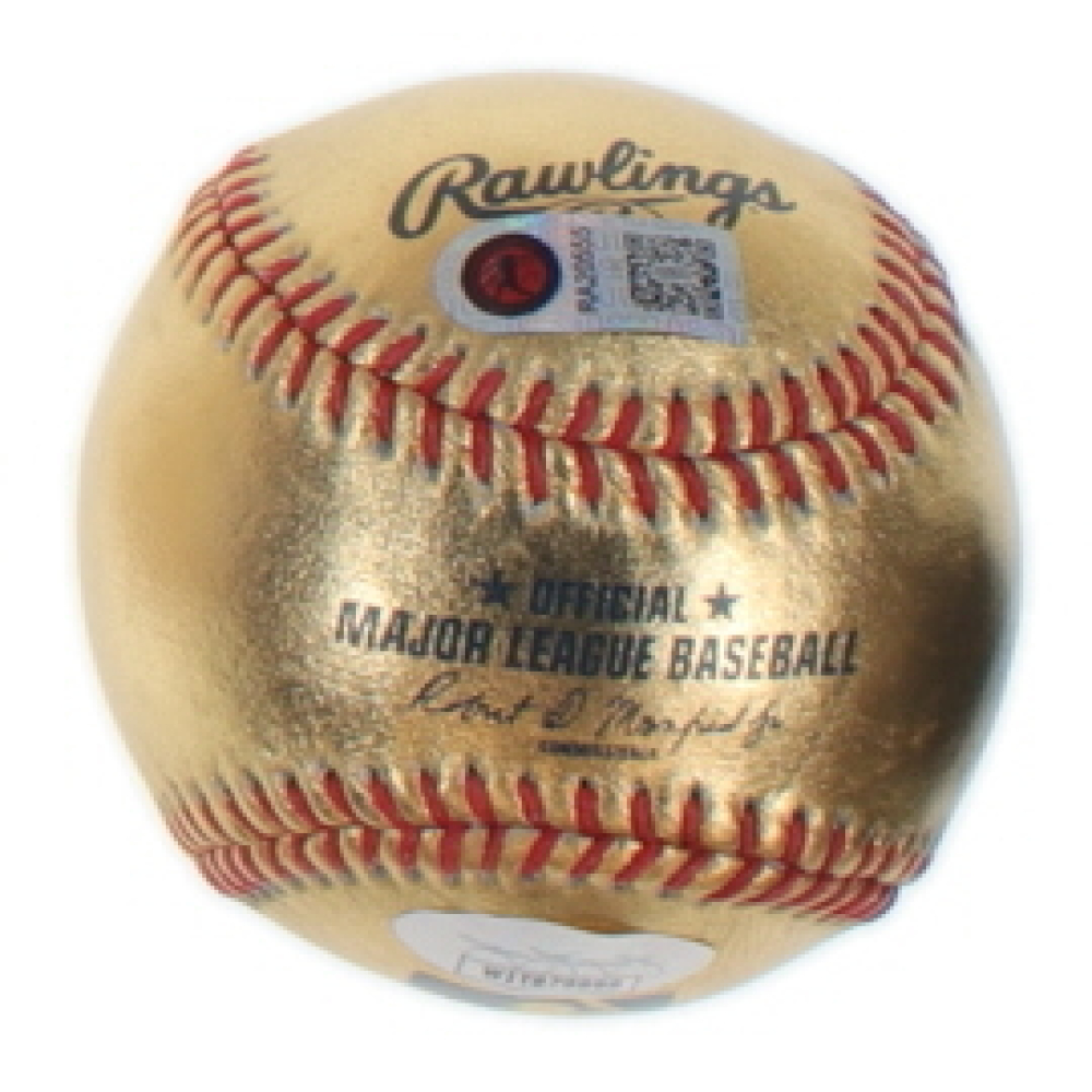 Ronald Acuna Jr. Signed 24kt Gold OML Baseball Inscribed "Acuna Matata ...