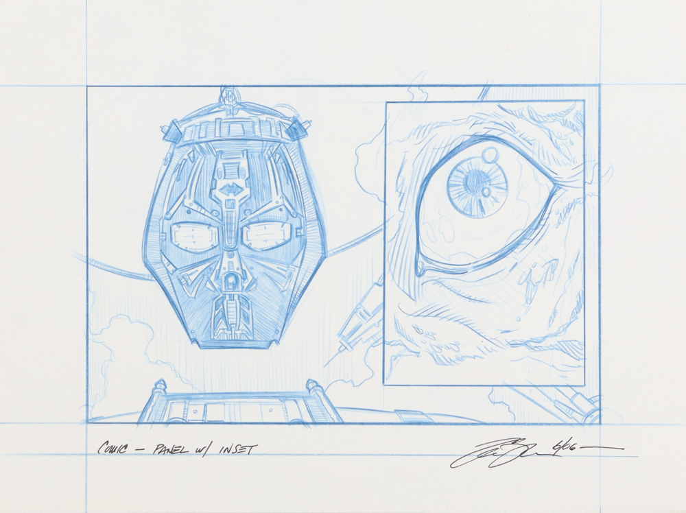 Tom Hodges - How to Draw Darth Vader Comic Panel - "Star Wars" - Signed ...