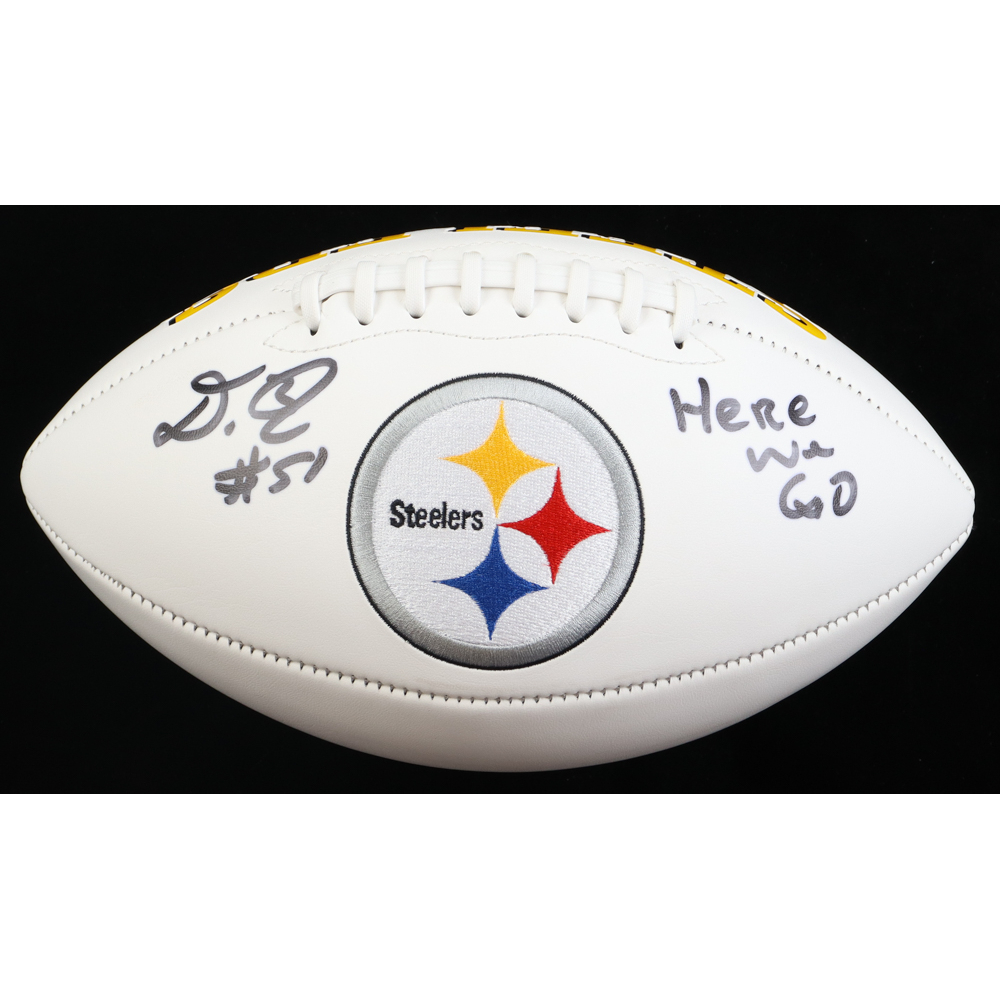 Kevin Dotson Signed Steelers Logo Football Inscribed "Here We Go ...