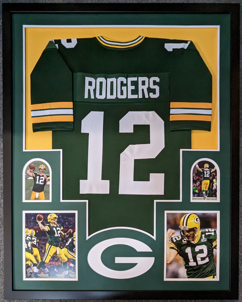 Aaron Rodgers Custom Framed Jersey Display | Pristine Auction