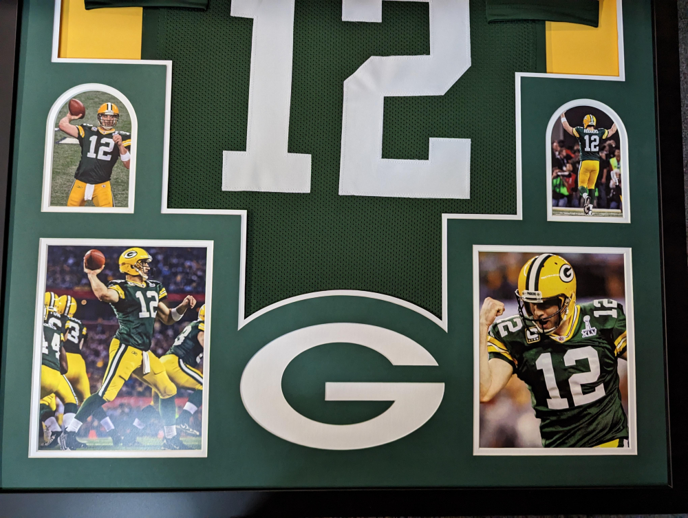 Aaron Rodgers Custom Framed Jersey Display | Pristine Auction