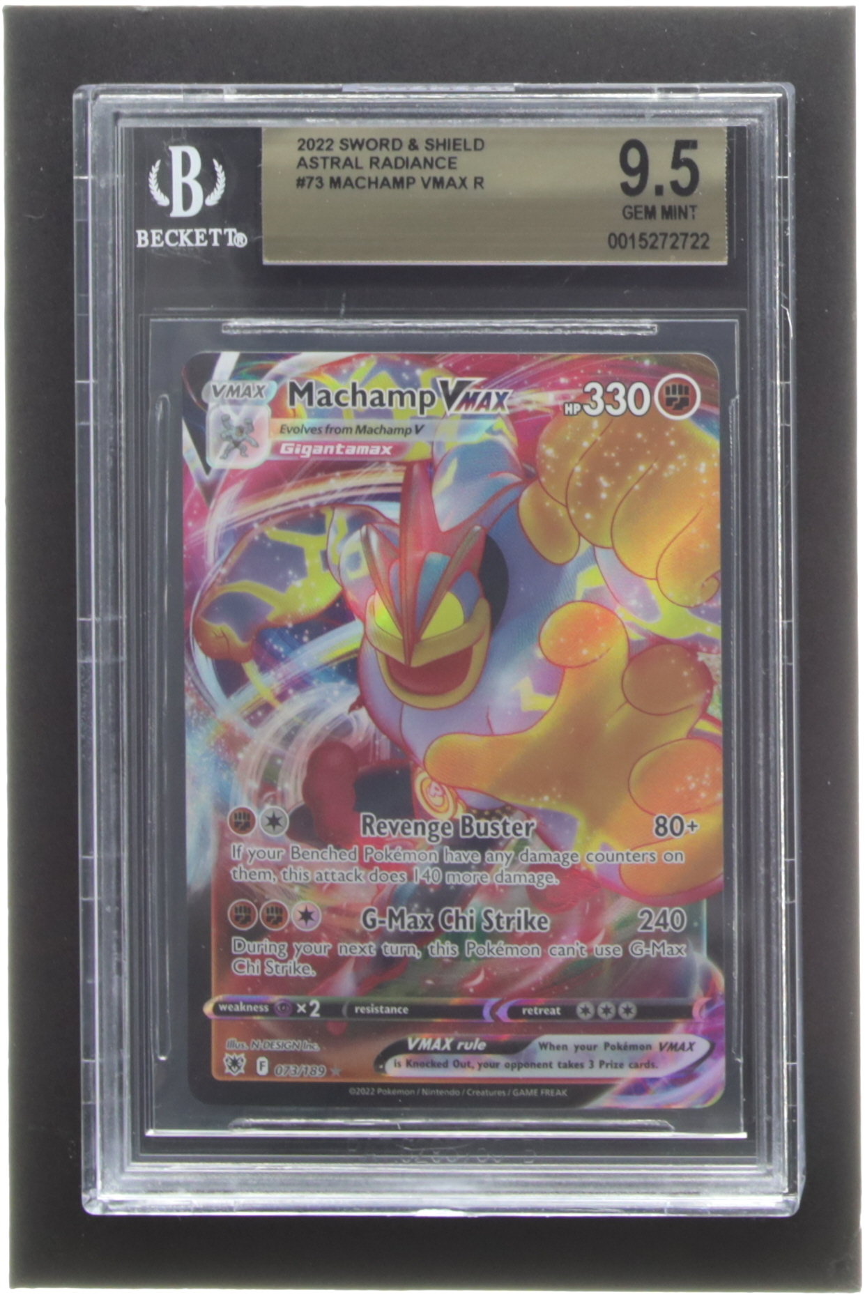Machamp VMAX R 2022 Pokemon Sword and Shield Astral Radiance #73 (BGS 9 ...