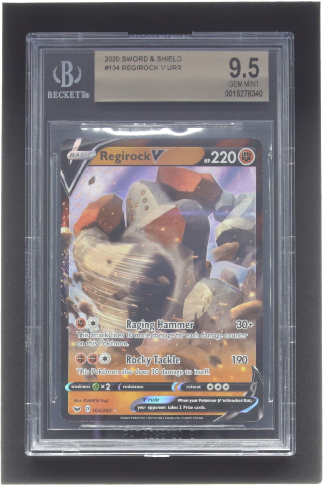 Regirock V URR 2020 Pokemon Sword and Shield #104 (BGS 9.5) | Pristine ...