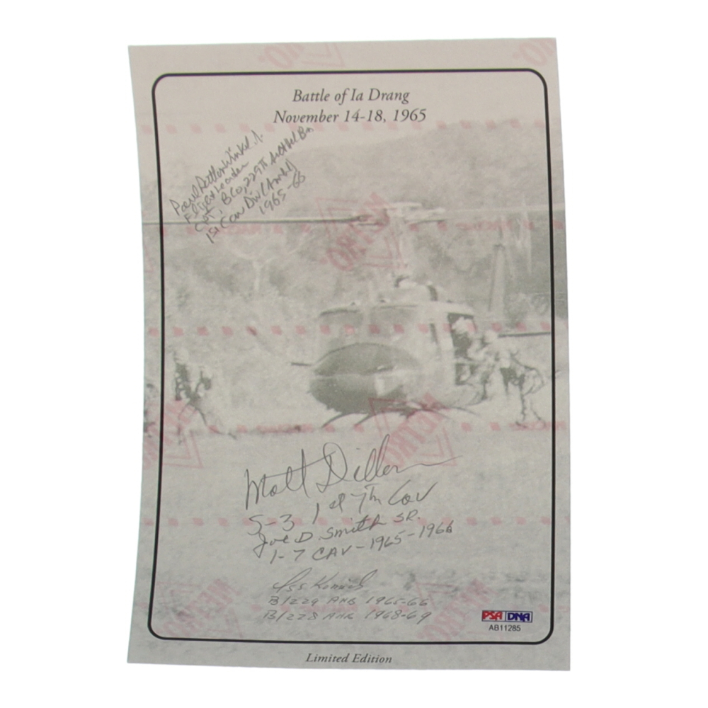 Battle of Ia Drang LE 5.5x8.5 Bookplate Signed by (4) with Joe Smith ...