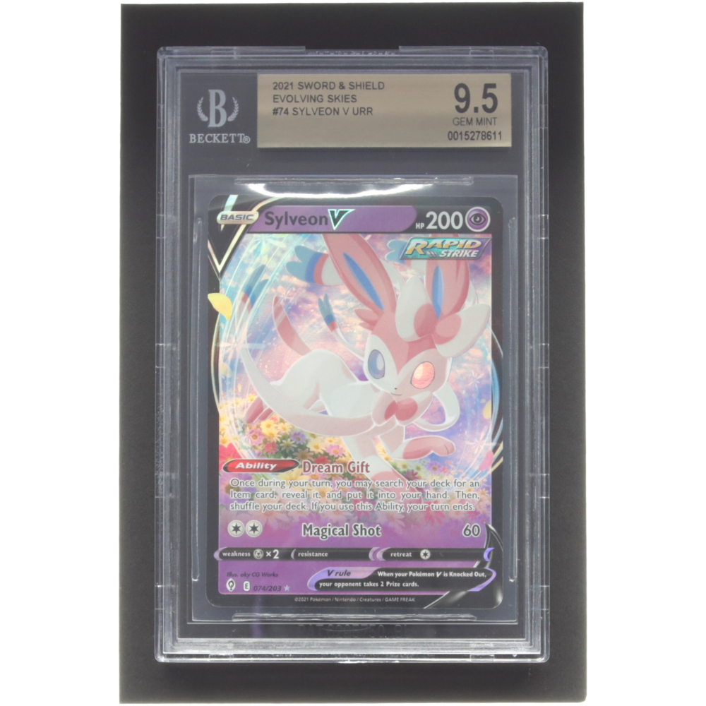 Sylveon V URR 2021 Pokemon Sword and Shield Evolving Skies #74 (BGS 9.5) | Pristine Auction