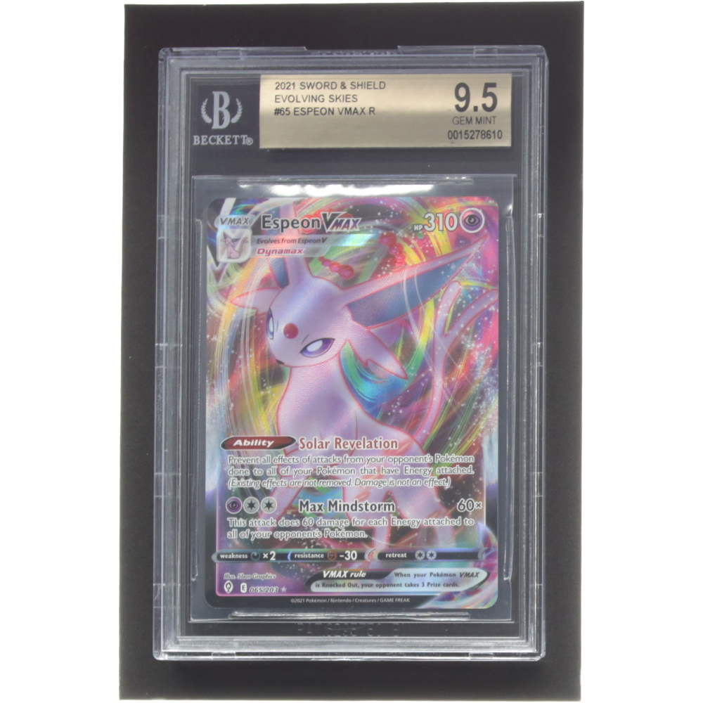Espeon VMAX R 2021 Pokemon Sword and Shield Evolving Skies #65 (BGS 9.5 ...