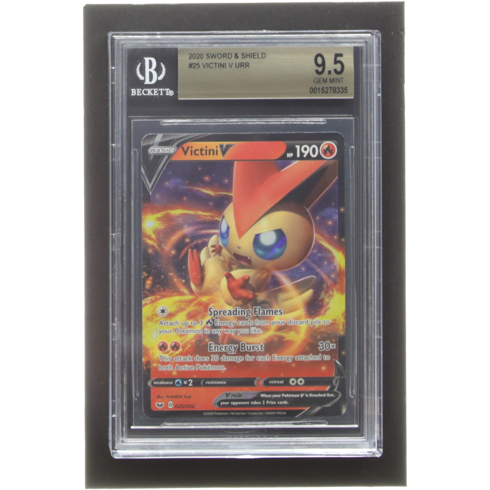 Victini V URR 2020 Pokemon Sword and Shield #25 (BGS 9.5) | Pristine ...