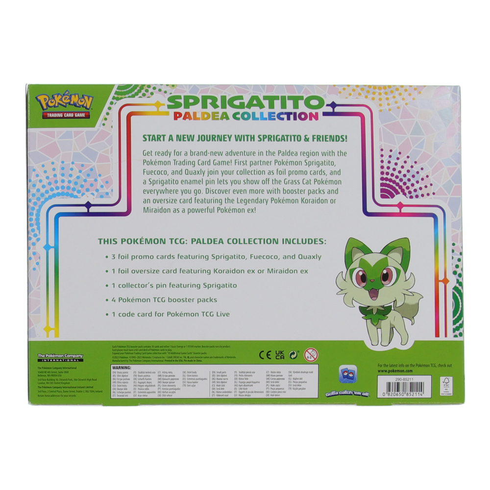 2023 Pokemon TCG: Paldea Collection (Sprigatito) with (4) Packs ...
