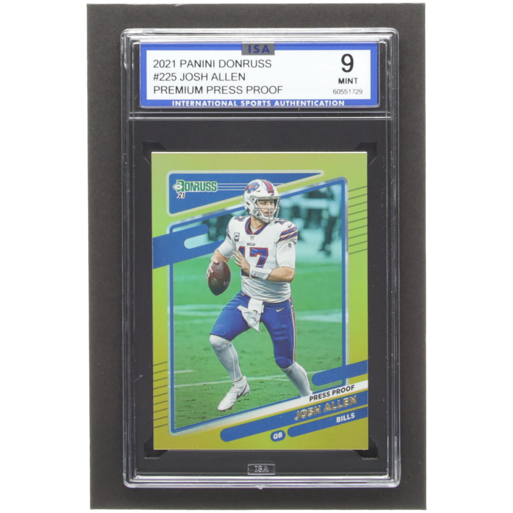Josh Allen 2021 Donruss Press Proof Premium #225A (ISA 9) | Pristine ...