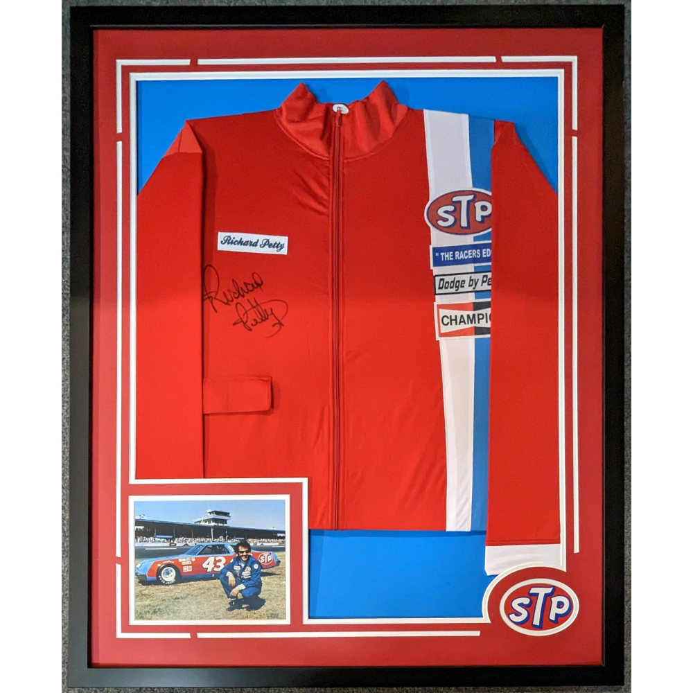 Richard Petty Signed Custom Framed Jacket Display (JSA) | Pristine Auction