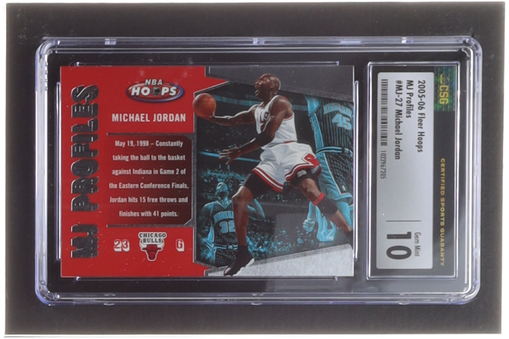 Michael Jordan 2005-06 Hoops MJ Profiles #MJ27 (CSG 10) | Pristine Auction