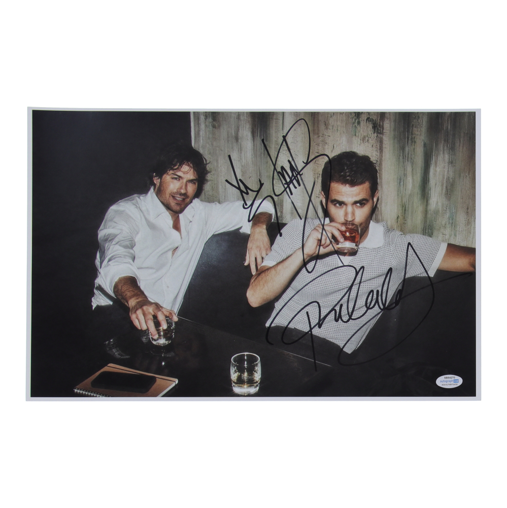 Ian Somerhalder & Paul Wesley Signed 11x17 Photo (AutographCOA ...